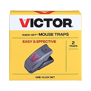 Victor M137B Quick-Set Effective Mouse Trap and Killer - 2 Reusable Instant Kill Mouse Traps