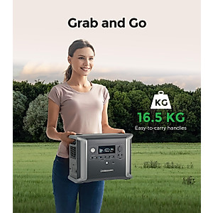 Dabbsson Portable Power Station DBS1300, 1330Wh Solar Generator with 4x1200W AC Outlets, EV Semi-Solid State LiFePO4 Battery, Solar Powered Generator for Camping, Home Backup, Emergency, RV