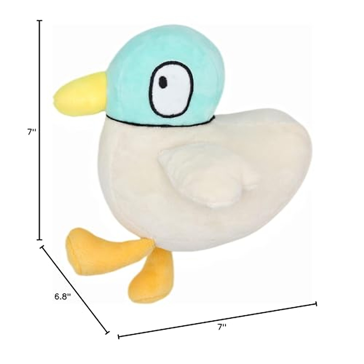 SYUSAMA Cute Sarah and Duck Stuffed Animals Plush Pillow Toy, 7'' Soft Green and White Duck Plush Pillow Animals Dolls for Mother's Day Birthday Kids Gifts Home Decor