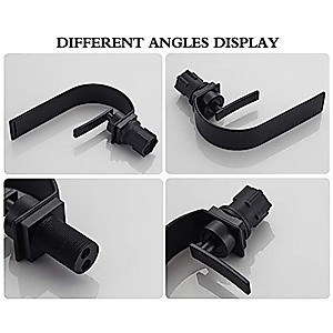 becola Matte Black Bathroom Faucet, Modern Single Hole Bathroom Faucet, Low Arc Brass Ceramic Valve Vanity Sink Faucet, Single Handle 1 Hole / 3 Holes Hot and Cold Water Mixer Tap - Matte Black