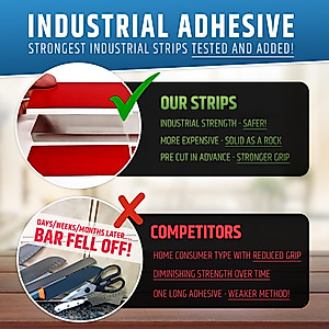 Strong Adhesive (No Drill) Magnetic Knife Holder for Wall - Professional 24 Inch Knife Strip - No Screws Needed - Adhesive Backing - Stainless Steel Knife Bar (Upgraded Version – Will Not Fall)