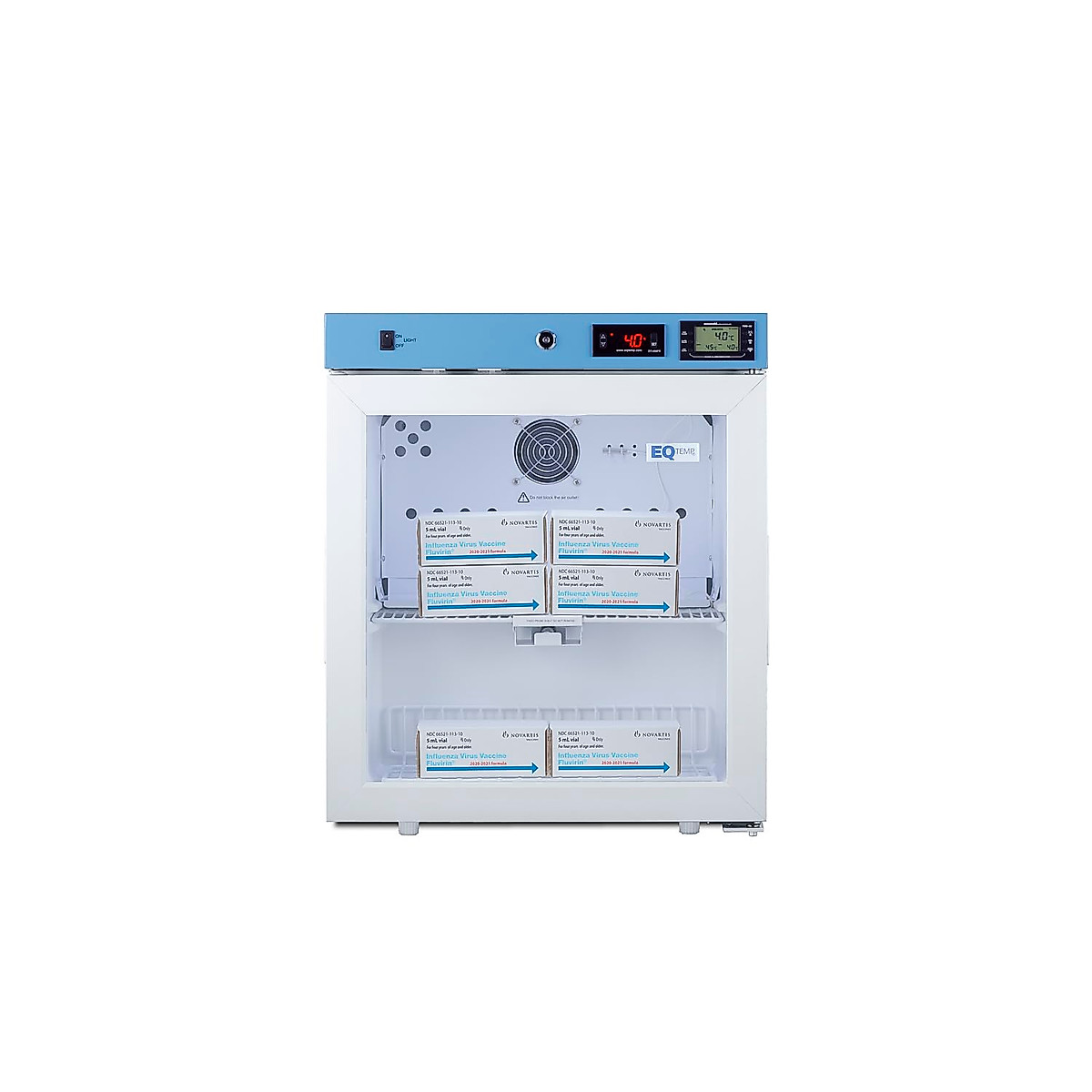 EQTemp 1.58 cu. ft Medical Refrigerator, Compact Glass Door- ACR162G