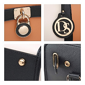 Dasein Women Handbags Purses Wallet Shoulder Bags Top Handle Satchel Purse Tote Work Bag Set 2pcs