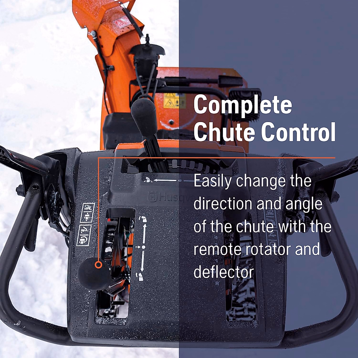 Husqvarna ST224 Snow Blower, 212-cc 5.9-HP, 24-Inch Snow Thrower, Friction Disc Transmission, Two Stage with Push Button Electric Start and Power Steering, Orange