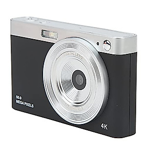 4K Digital Camera,Portable 2.88in IPS HD Mirrorless Camera AF Autofocus Camera,16X Zoom 50MP Camera for Macro Shooting Digital Camera(Black)
