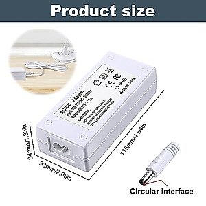 Power Cord Replacement for Cricut Maker, 18V 3A Power Adapter Compatible with Cricut Explore Air 2 Cutting Machine, Power Cord for Cricut Cutting Machine, Charger Power Supply Wall Plug Cord (White)