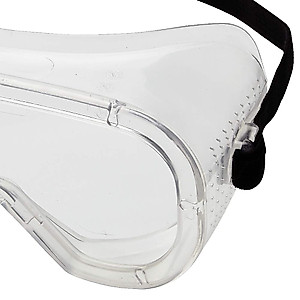 Sellstrom Safety Goggles Eye Protection, Flexible, Soft Protective Eye Shield for Men and Women with Clear Lens and Body, Direct Vent, Adjustable Strap, S81000