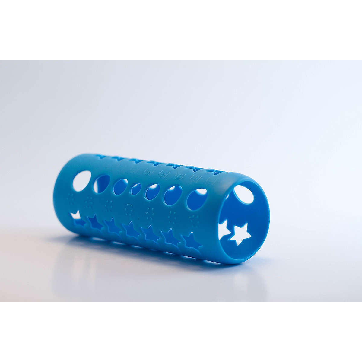 Silicone Glass Baby Bottle Cover by HNR - 2 Pack Blue