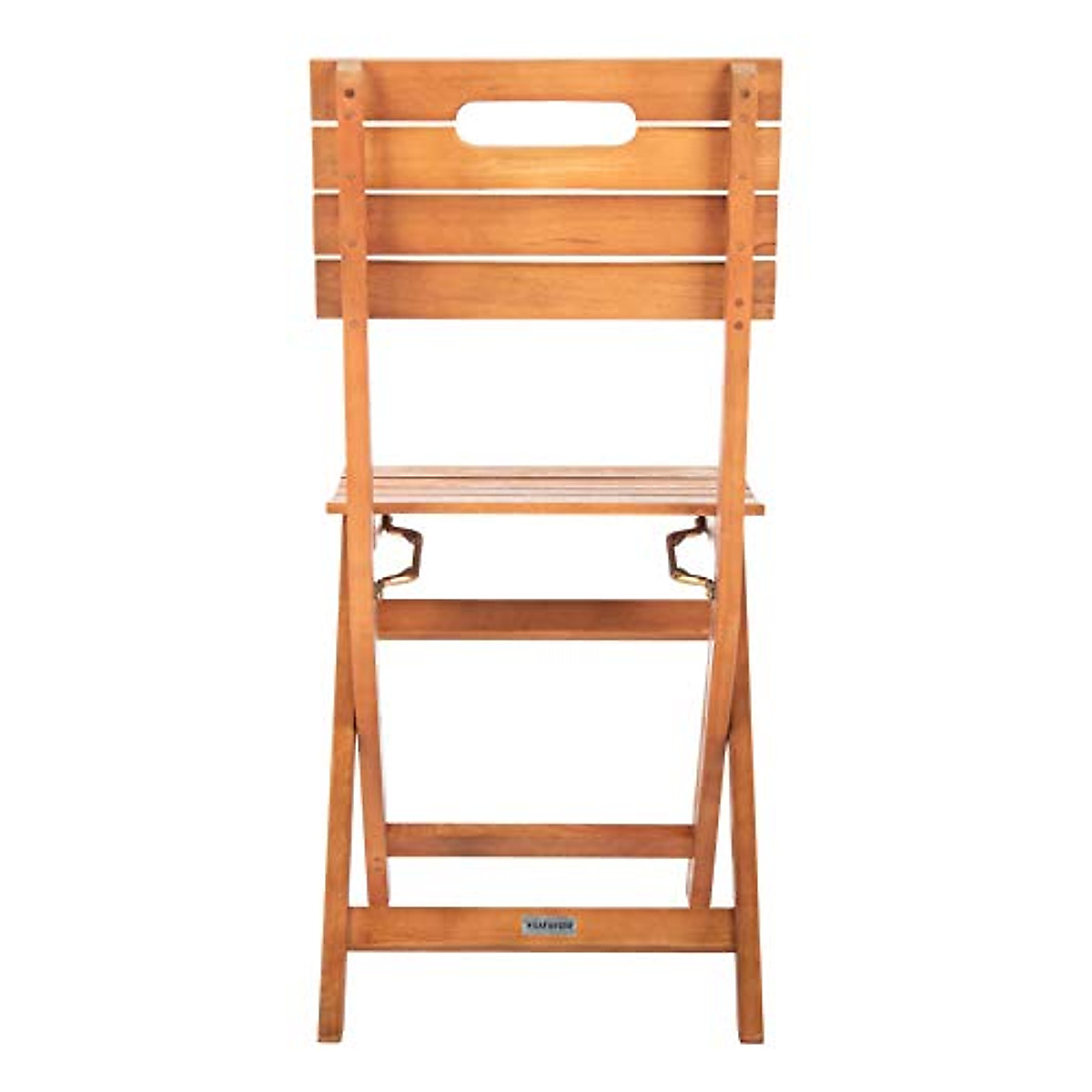 Safavieh PAT7057A-SET2 Outdoor Collection Blison Natural Brown Folding (Set of 2) Patio Chair