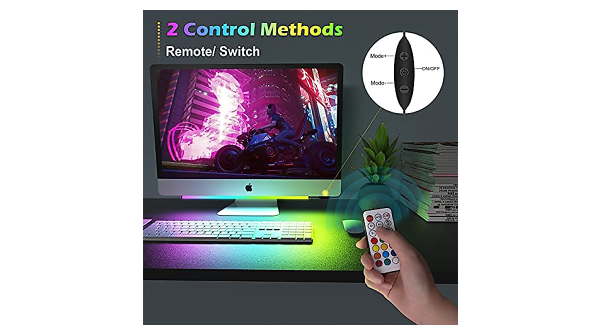 WILLED RGB Under Monitor Light Bar for Gaming Setup