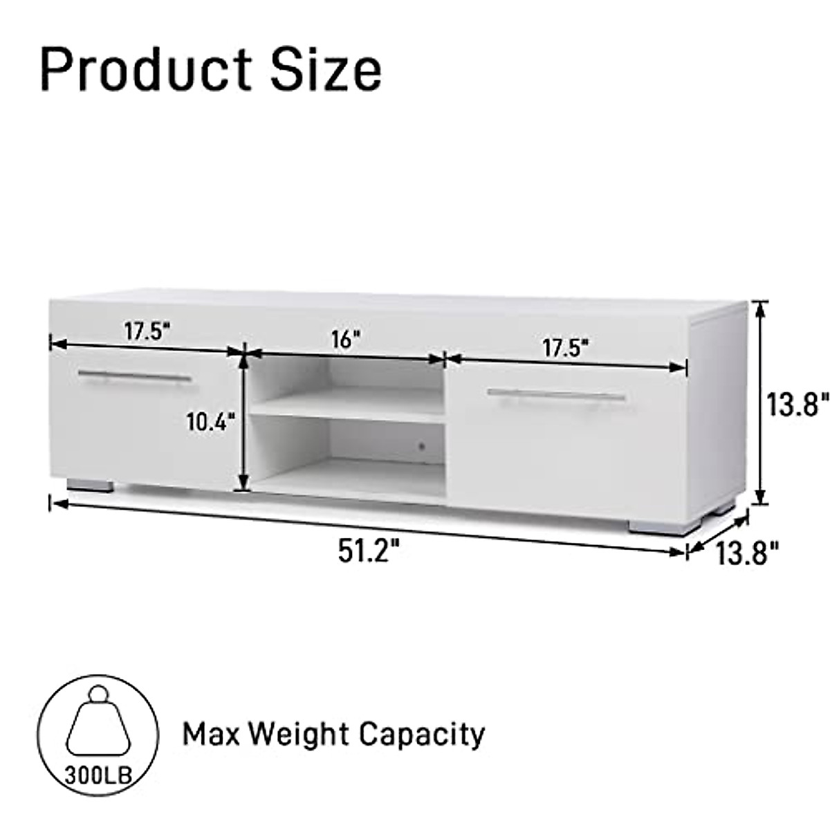 WXBDD 51Inch High Gloss TV Unit Cabinet Minimalist LED TV Stand Living Room Furniture TV Table Home Furnishings
