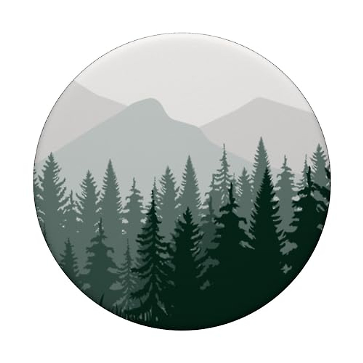 Pine Tree Mountain Scene Forest Mountains Landscape Pattern PopSockets Standard PopGrip