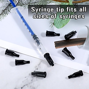 150 Pack Syringe Caps Black Tip Caps Syringe Caps Dispensing Needle Tip Cap for Syringes Oral Medicine Bottles Slip On Design Craft Industrial Use