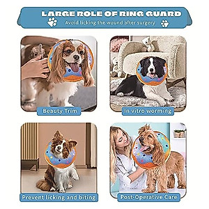 PASNMKvn Neck Wound Recovery Collar Injury Anti Biting Elizabethan Collar for Dogs PVC Pet Collar Puppy Recovery Supplies