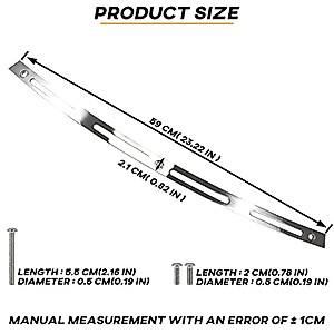 VEISUTOR Windshield Trim for Harley Street Glide 96-13, Polished Stainless Slotted Windshield Windscreen Trim for Harley Tri Glide Street Glide Electra Glide Ultra Classic CVO 1996-2013 Accessories