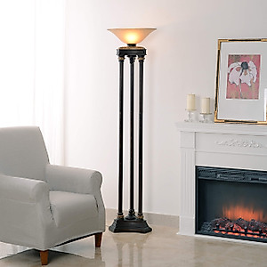 Kenroy Home 32066ORB Colossus 3 Pole Torchiere Floor Lamps, Medium, Oil Rubbed Bronze w/Marble Accent
