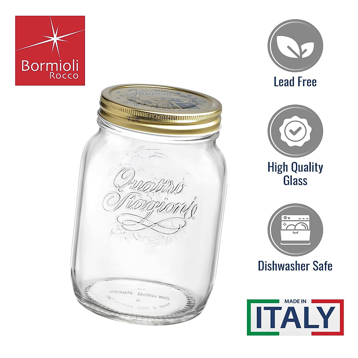 Bormioli Rocco Quattro Stagioni Maxi Collection - Jar - 2 Liter (67.75 oz.)