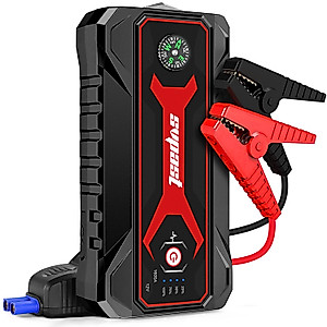 Svpast Jump Starter Car Battery Charger Portable 1600A Peak 18000mAh 12v Power Booster Pack Up to All Gas 7L Diesel Jumper Cables Dual USB Quick Charge QC 3.0 with Compass and Safety Hammer (NW-100)