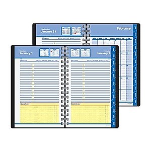 AT-A-GLANCE QuickNotes, Recycled Daily/Monthly Appointment Book, 5 x 8 Inches, Black, 2013 (76-04-05)