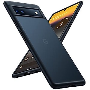 𝞣𝙊𝙍𝙍𝘼𝙎 Shockproof Designed for Pixel 6a Case 5G [8FT Military Grade Protection] Google Pixel 6a Case, Semi-Clear Hard PC Back & Soft Edge Slim Protective Phone Case for Pixel 6a 6.1", Black