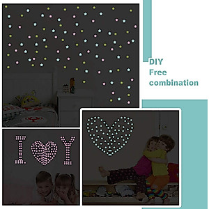 Starry Sky Galaxy Wolf Room Decor Wall Decal and Glow Moon Star Stickers RUIPBOTE Teen Bedroom Wall Decor Murals