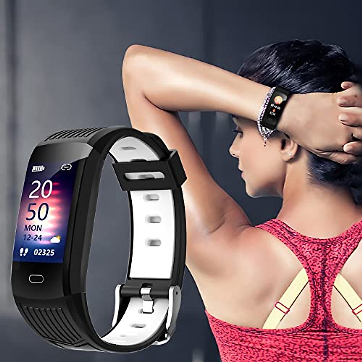 RIQINGY Smart Watch with Music Phone Information Inch for Men Pedometer Sports Waterproof- Bracelet Women and Bracelet Bluetooth Reminder Smartwatch 0.96 Sports Smart Wristband Boys Gift