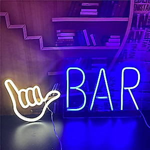 led Hand Shape Finger Neon Sign Lights Decorative Neon Lights for Home Bedroom Bar Restaurant Christmas Birthday Party Gift Art Wall Decoration Light-White