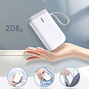 XWWDP Wireless Label Printer Portable Pocket Label Printer Portable BT Thermal Label Printer Fast Printing Home Use Office Printer (Color : E)