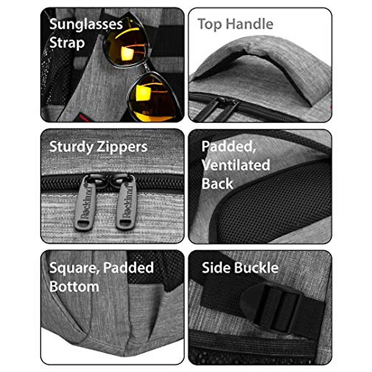 Rockland Business Pro USB Laptop Backpack, Grey, Large