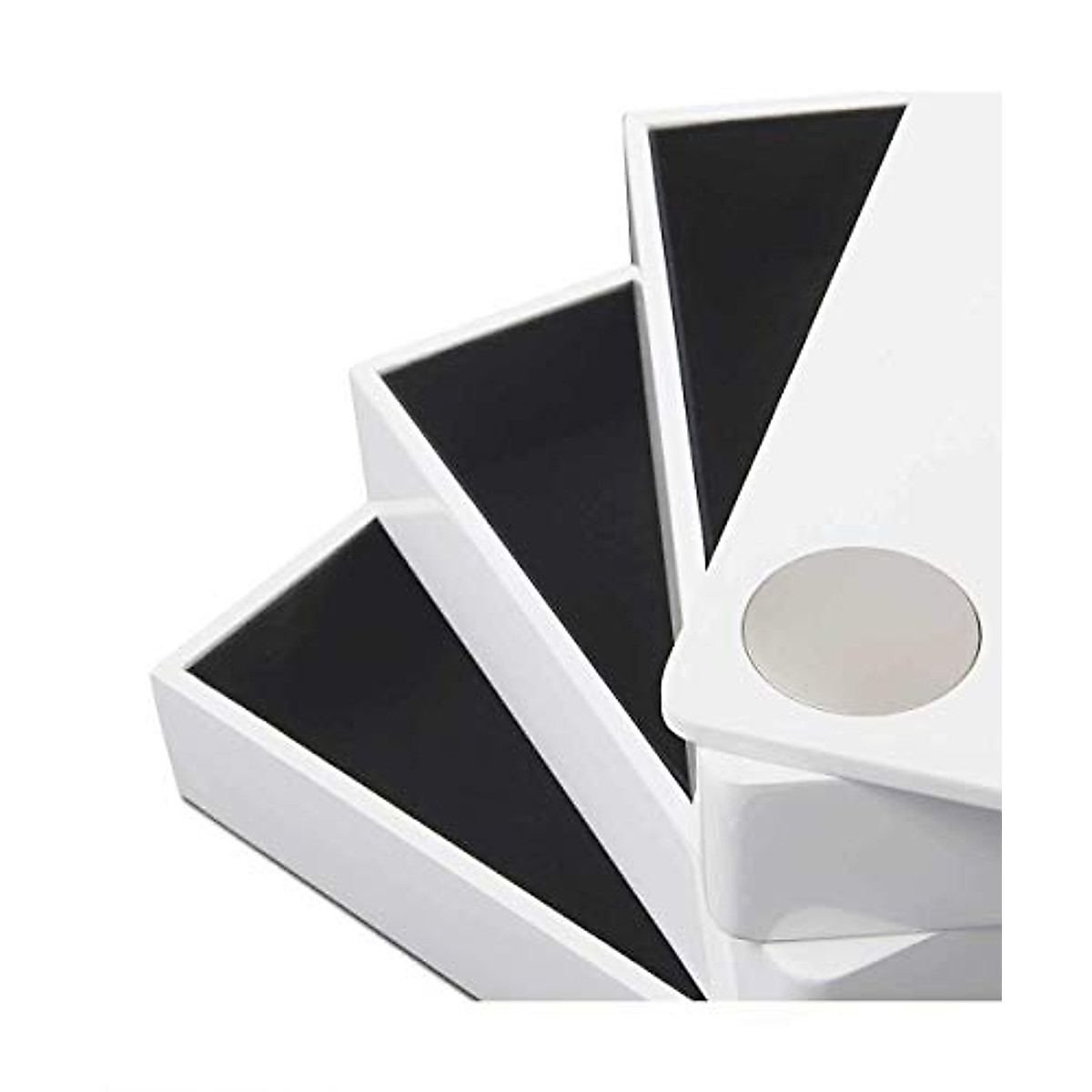 Umbra 308712-660 Spindle Jewlery Box, Wood Jewelry Box with White High-Gloss Finish