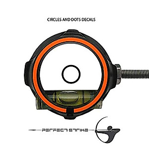 Perfect Strike Archery Circles and Dots Decals for Scope Lenses. Great for Practice or Competition. Perfect Strike Adhesive Backed Vinyl Decals. (Black)