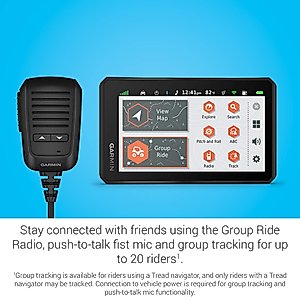 Garmin Tread Powersport Off-Road Navigator with Group Ride Radio, Group Tracking and Voice Communication, 5.5" Display, 010-02406-00,Black