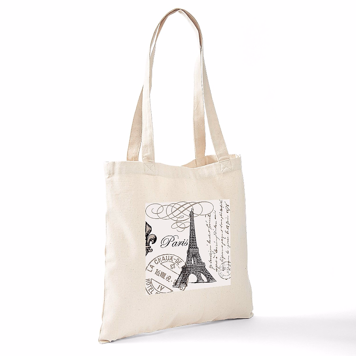 CafePress Vintage Paris Eiffel Tower Tote Bag Canvas Tote Shopping Bag
