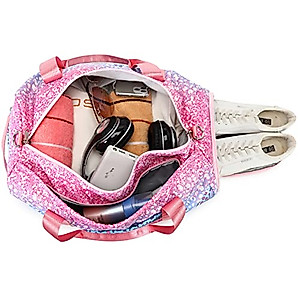 BLUBOON Duffle Bag Girls Kids Dance Bag Cute Gym Bag with Shoes Compartment & Wet Separation Waterproof Sports Overnight Travel Bag