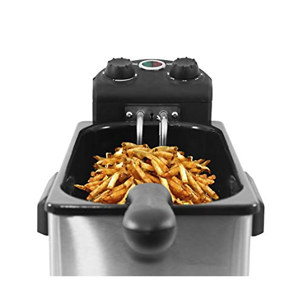 Elite Gourmet EDF-3500# Electric Immersion Deep Fryer. Removable Basket, Timer Control Adjustable Temperature, Lid with Viewing Window and Odor Free Filter