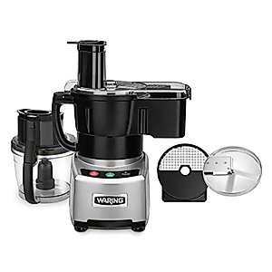 Waring Commercial Sealed Batch Bowl/Continuous Dicing Food Processor with LiquiLock Seal System, 4-Quart