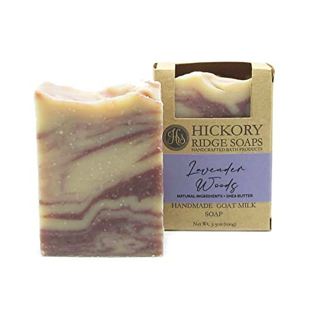 Lavender Woods Goat Milk Handmade Soap Bar | Bar Soap with Shea Butter, Natural Soap