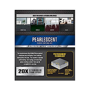 Rust-Oleum 306325 Rock-Solid Pearlescent Garage Floor Coating Kit, 1 Count (Pack of 1), Pearl Black, 128 Fl Oz
