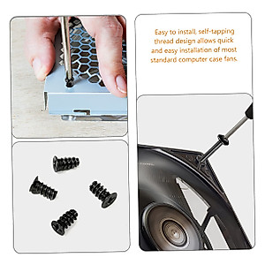 4 Sets Chassis Fan Screws Computer Case Screws Cooling Fan Screws Computer Fan Accessories Self Tapping Screw Fan Mount Screws Case Fan Screw Fan Mounting Screws Screw for Case Fan