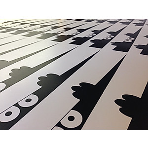 (2) Sticker Connection | Toilet Monster Bathroom Decal | Sticker Funny Kids Vinyl Decal Potty Training Halloween | 2"x12" (Black)