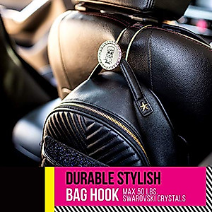 PILOT Barbie 60th Anniversary Collector's Edition Silver Car Seat Bag Hook with Swarovski Crystals