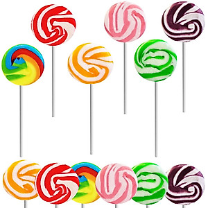 Fruidles Swirls Lollipop Candy, Mixed Fruit Flavor, Individually Wrapped (Assorted Variety Mix, 12-Pack)