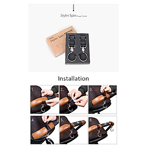 Manito Styler Spin Stroller Hooks (Pink Gold/Black)