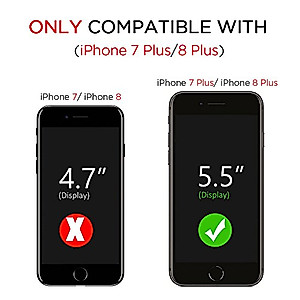 Hython iPhone 8 Plus Case, iPhone 7 Plus Case, Heavy Duty Defender Protective Case Bling Glitter Sparkle Hard Shell Armor Hybrid Shockproof Rubber Bumper Cover for iPhone 7 Plus and 8 Plus, Rose Gold