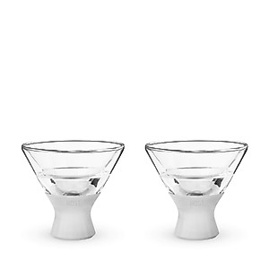 Host Stemless Martini Glasses, Cocktail Glasses, Double Walled Insulated Drinking Glass, Frozen Cups to Keep Your Drinks Cold, Set of 2