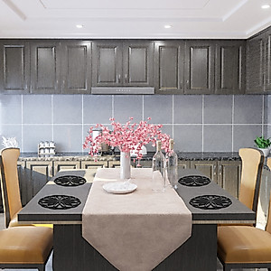 Smithcraft Trivets for Hot Dishes, Silicone Trivet Mat Hot Pads for Kitchen Decor, Round Trivets Hot Pots and Pans, Heat Resistant Mat Countertop, Trivets Table &Quartz Countertops Teal Mats Set 6