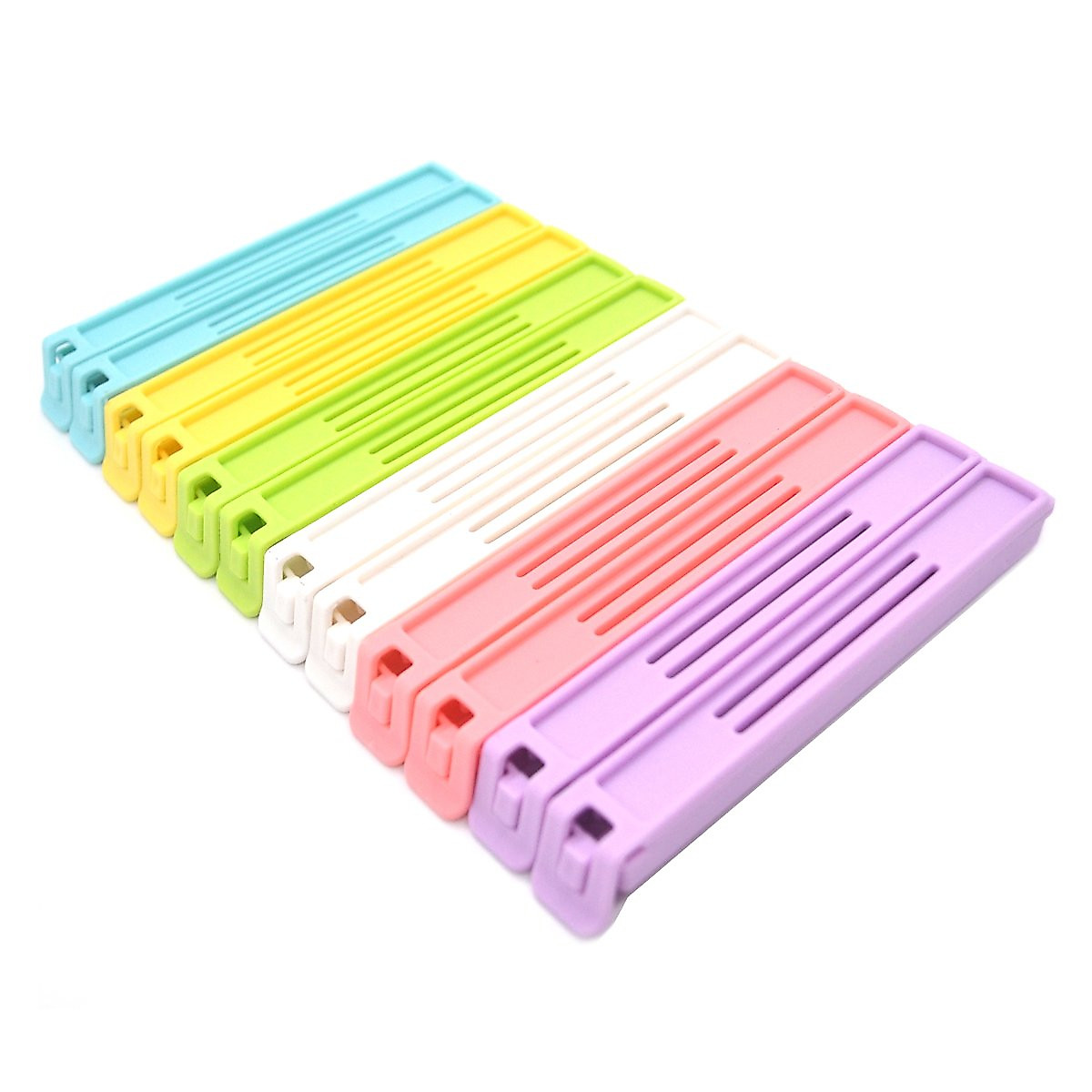 DZHJKIO Food Clips Bag Sealing Clips, 4.4 Inches Multi-colors Bag Fresh-Keeping Clamp Sealer For Kitchen 12pcs