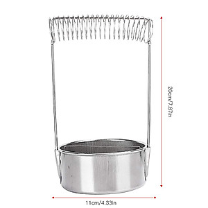 Zerodis Brush Washer, Painting Brush Cleaner Uncovered Stainless Steel Oil Painting Pen Straight Washing Barrel Holder Portable Leak Proof Stable Screen Removable Wash for