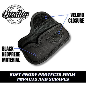 Black Golf Putter Headcover Neoprene Club Head Cover Perfect for Blade Putters Fits Right Handed Putters Clubs