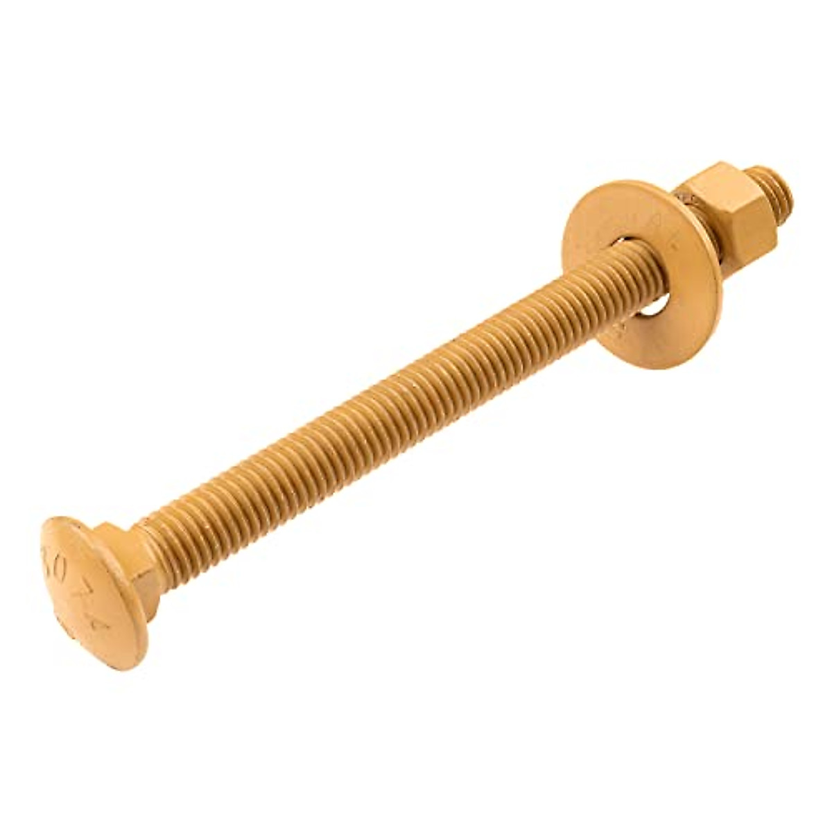 1/2 in. x 6 in. Tan Carriage Bolt Kit Includes 12 Bolts, 12 Washers, and 12 Nuts, Ceramic Tan Coated for Exterior Use - 2X Rust Resistance of Galvanized by Makers Bolt